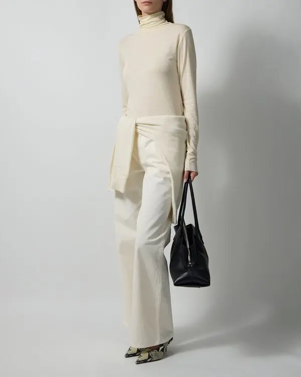HOUSE OF DAGMAR Top Wool Jersey Rollneck