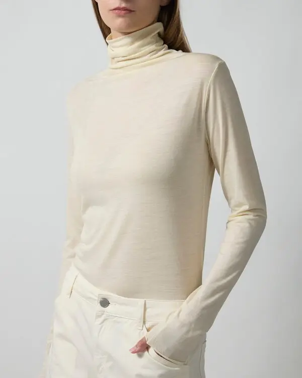 HOUSE OF DAGMAR Top Wool Jersey Rollneck