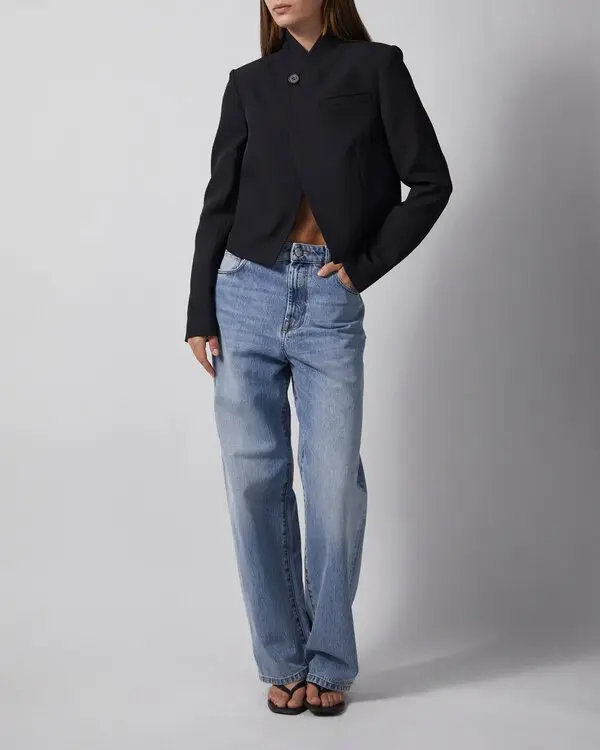 WAKAKUU Blazer Turn Collar