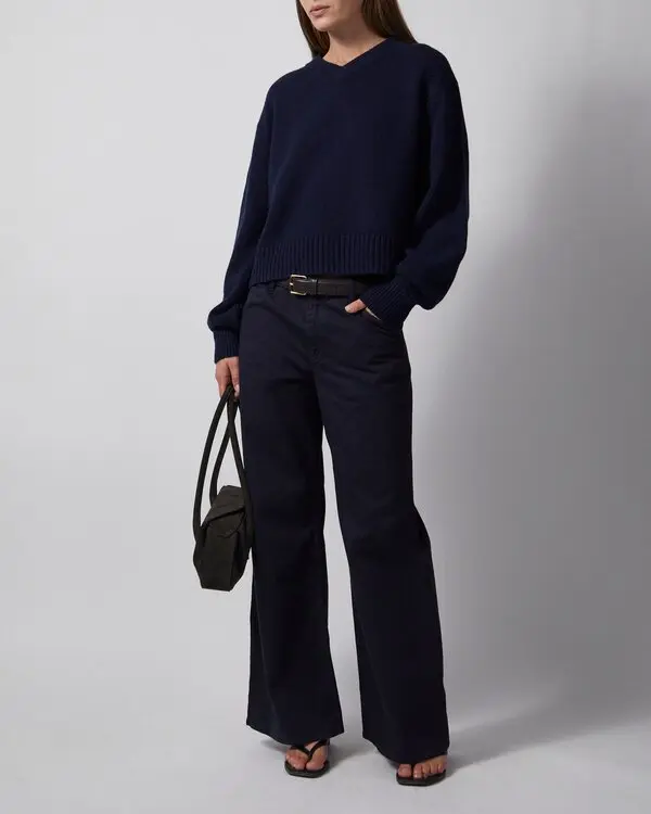 WAKAKUU Trousers Flared Cotton