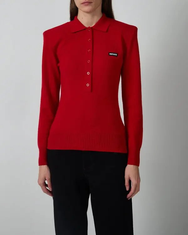ROTATE BY BIRGER CHRISTENSEN Polo Wool Longsleeve