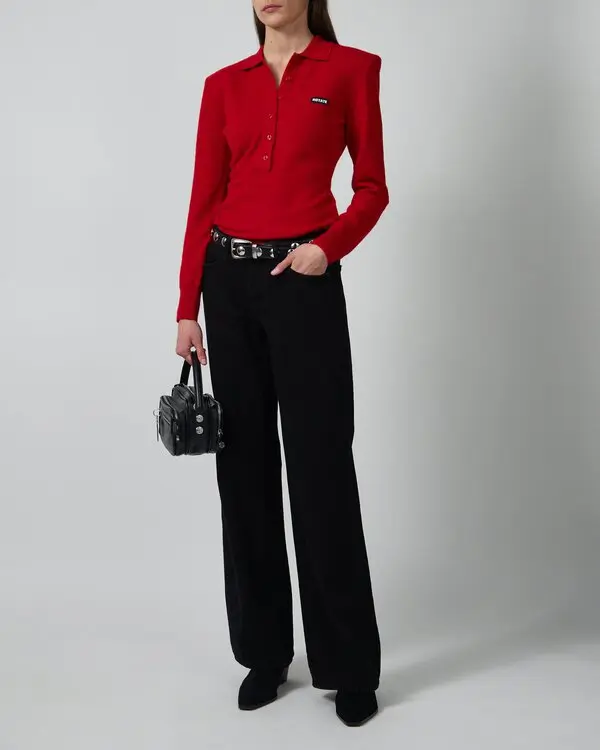 ROTATE BY BIRGER CHRISTENSEN Polo Wool Longsleeve