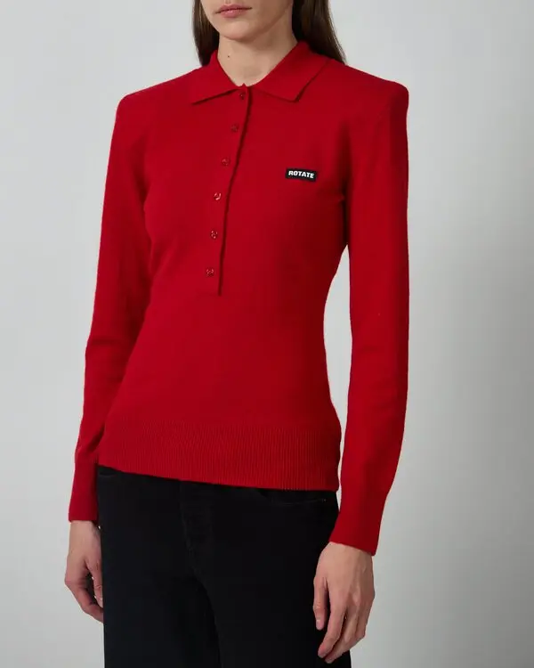 ROTATE BY BIRGER CHRISTENSEN Polo Wool Longsleeve