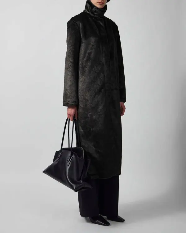 MALINA Coat Phoebe Faux Pony Hair Long