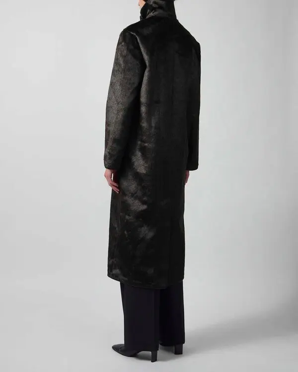 MALINA Coat Phoebe Faux Pony Hair Long