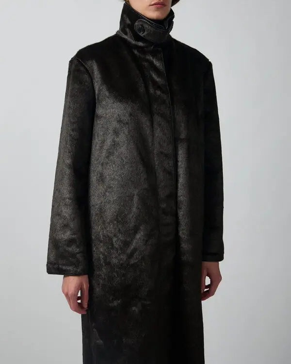 MALINA Coat Phoebe Faux Pony Hair Long