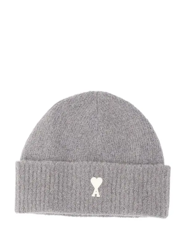 AMI Paris Alpaca-blend Hat - Gray