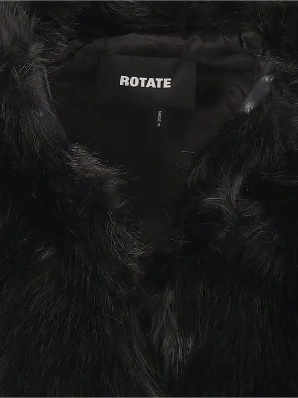 ROTATE BY BIRGER CHRISTENSEN Faux Fur Flared Faux Fur Jacket