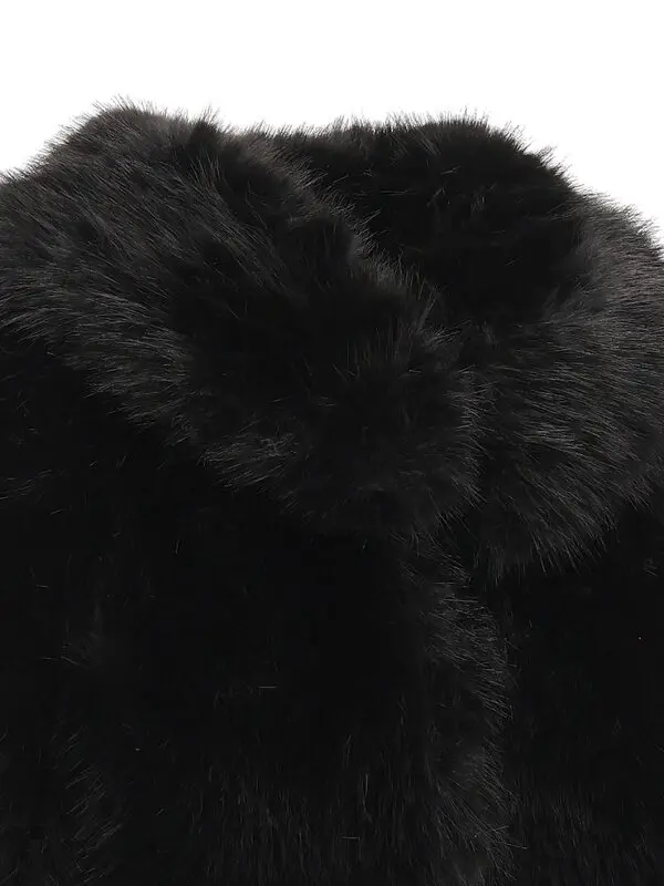ROTATE BY BIRGER CHRISTENSEN Faux Fur Flared Faux Fur Jacket