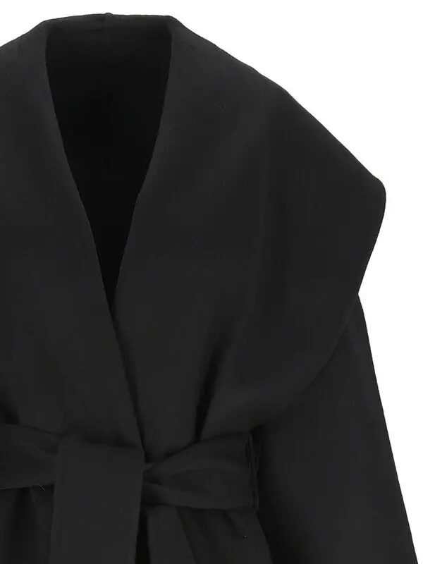TOTEME Belted Long Coat - Black