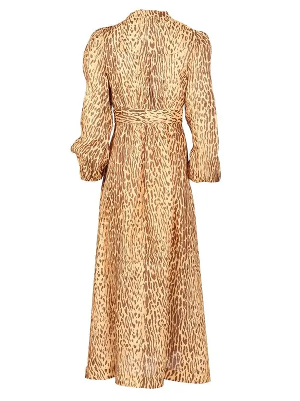 Zimmermann Leopard Print Midi Dress - Multicolor
