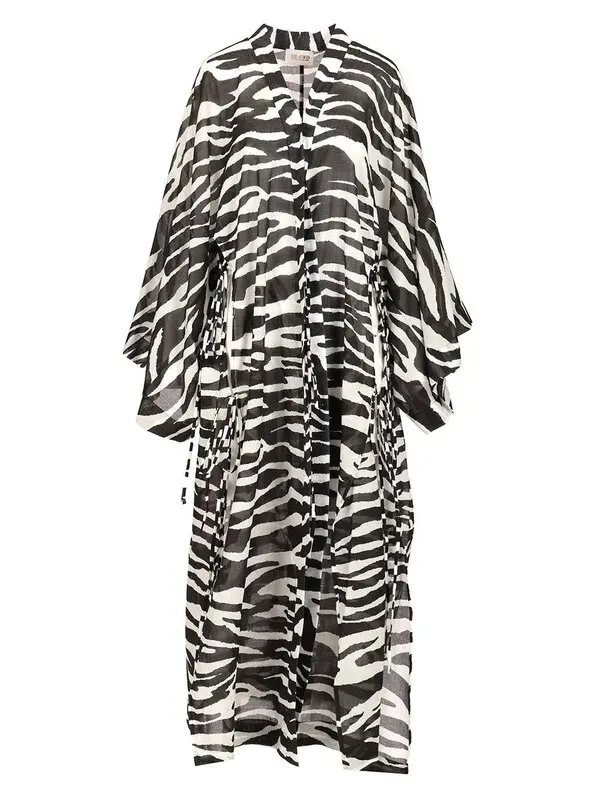 Attico Zebra Print Caftan - Multicolor