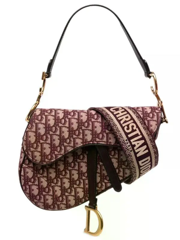Dior 2018 Oblique Canvas Saddle Bag Shoulder Bag