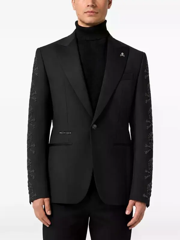 Philipp Plein Regular-fit Skulls Jet Stones Blazer