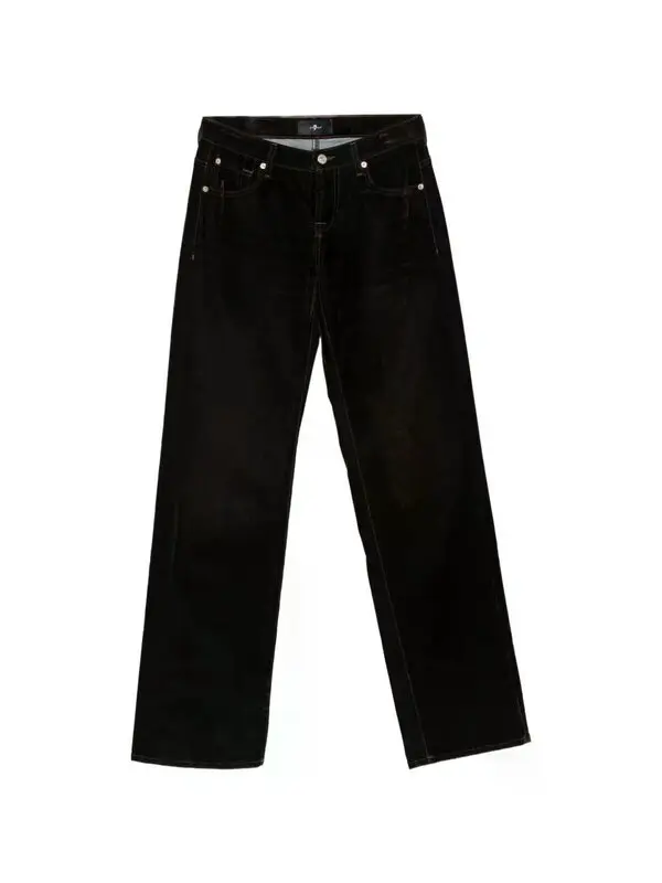 7 For All Mankind Low Straight-leg Jeans - Brown