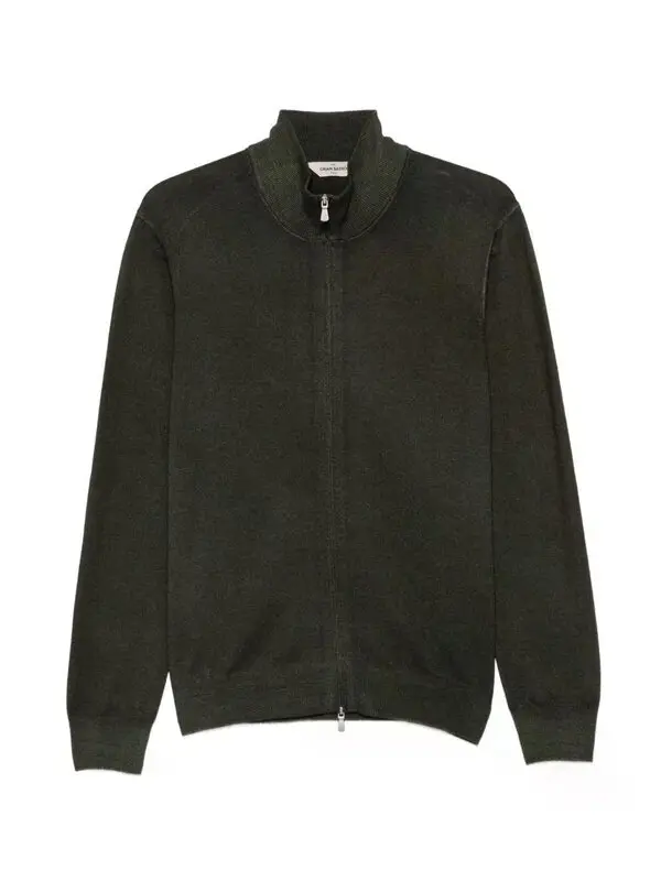 GRAN SASSO Zip-up High-neck Cardigan - Green