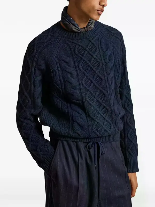 Polo Ralph Lauren Aran-knit Raglan-sleeve Sweater
