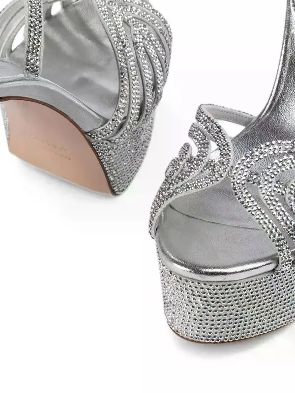 LE SILLA Embrace Crystal-embellished Platform Sandals