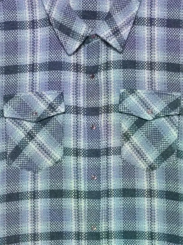 GOD'S TRUE LINEN Plaid-check Button-down Shirt