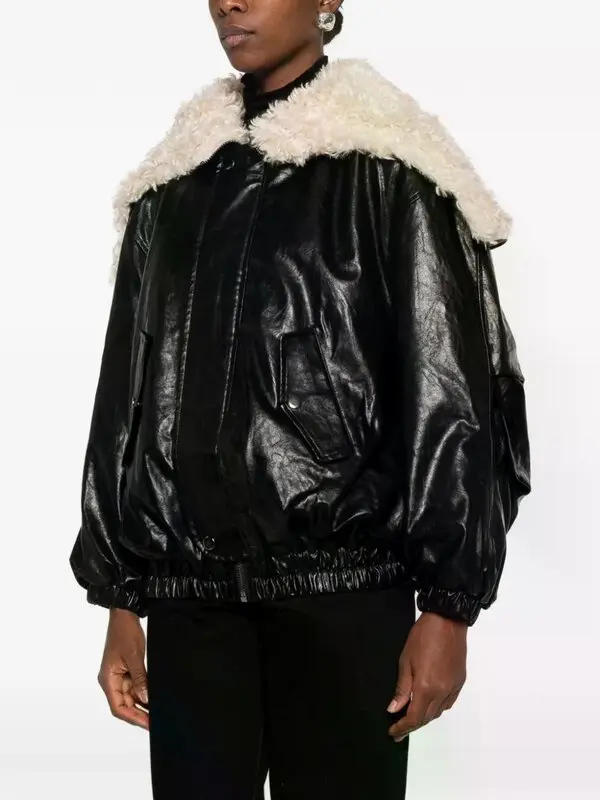 ELEH Faux-shearling-collar Bomber Jacket