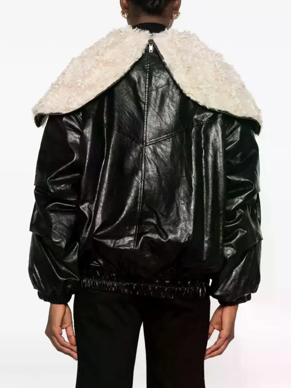 ELEH Faux-shearling-collar Bomber Jacket