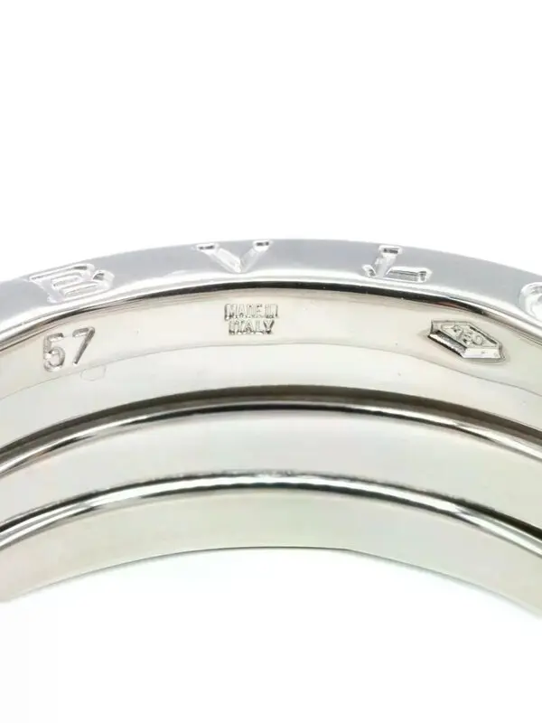 BVLGARI 2010s B-zero1 3-band Engraved-logo Ring
