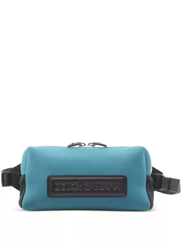 Dolce & Gabbana 2010s Logo-patch Belt Bag - Blue