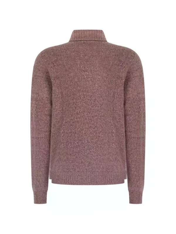 AROVESCIO Ribbed-knit Roll-neck Sweater - Pink