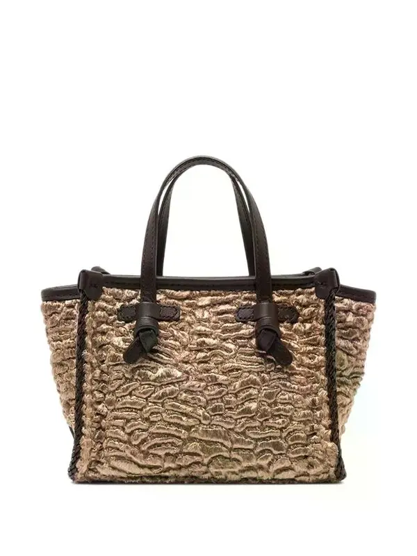 GIANNI CHIARINI Small Miss Marcella Textured-finish Tote Bag - Neutrals
