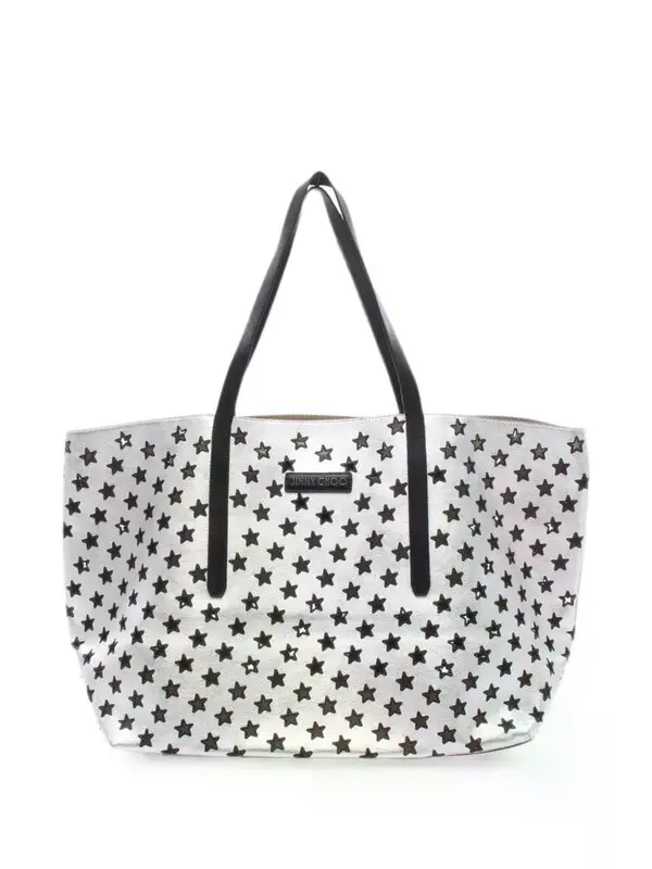 JIMMY CHOO 2000s Pimlico Star-perforated Shoulder Bag - Silver