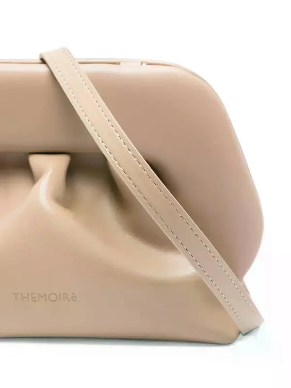 THEMOIRE Bios Ruched Clutch Bag - Neutrals