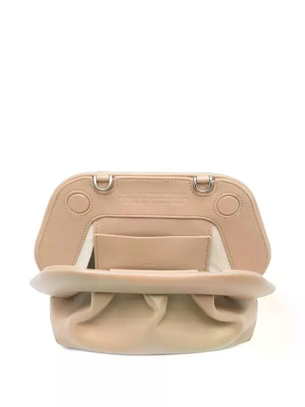 THEMOIRE Bios Ruched Clutch Bag - Neutrals