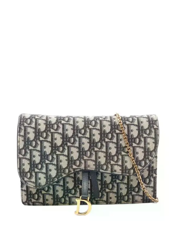 Dior 2000s Saddle Oblique Clutch Bag - Neutrals
