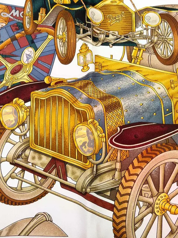 Hermès 20th Century Automobile Silk Scarf 90 Scarves