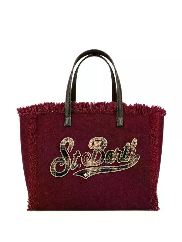 MC2 SAINT BARTH Fringe-trimmed Logo-patch Tote Bag