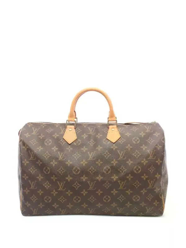 LOUIS VUITTON 2001 430 Speedy Monogram Canvas Tote Bag - Brown