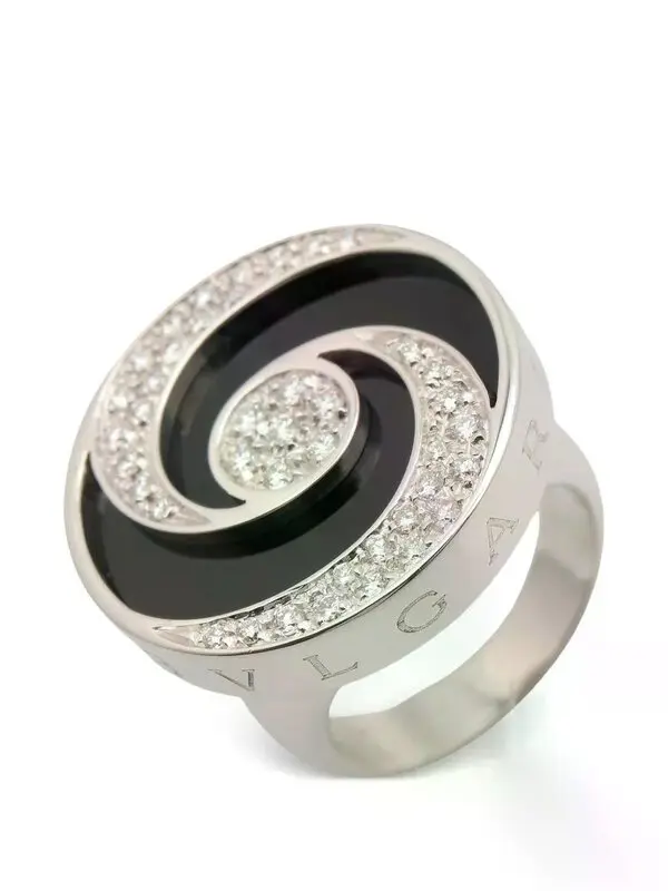 BVLGARI 2010s Allegra Diamond And Onyx Ring