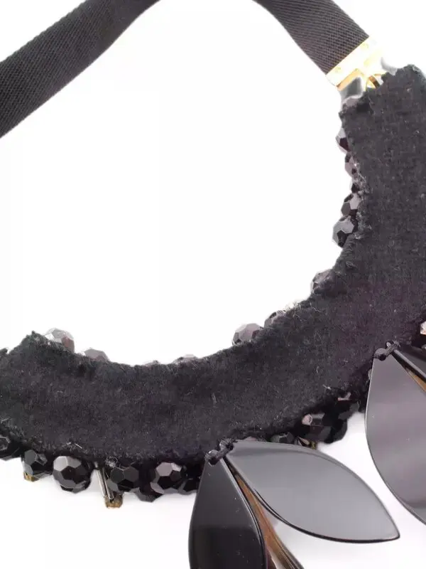 Marni 2010s Beaded Rhinestone Choker Necklace