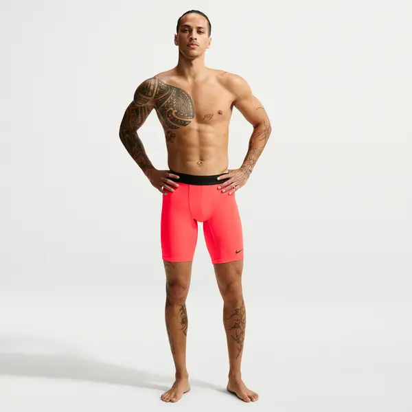 Nike Pro Dri-fit Fitness Long Shorts - Red