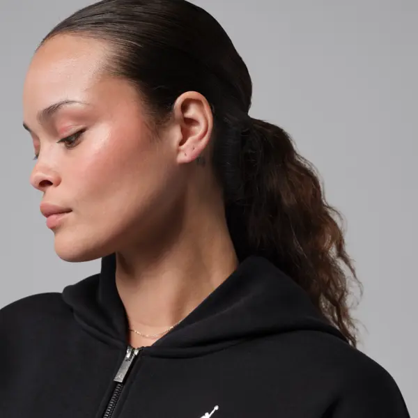 JORDAN Brooklyn Cropped Full-zip Hoodie