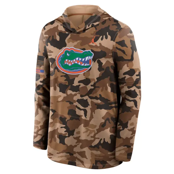 JORDAN Florida Military Appreciation Brand Dri-fit College Long-sleeve Hooded Top - Brown