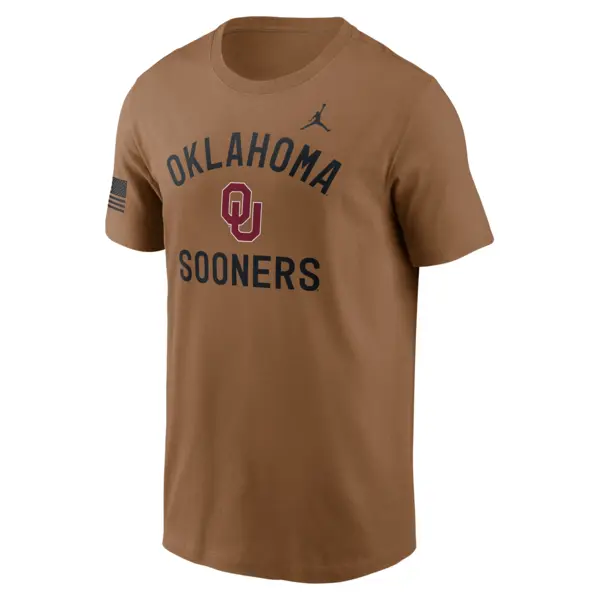 Nike Oklahoma 2026 Military Appreciation Jordan Brand Dri-fit College T-shirt - Brown