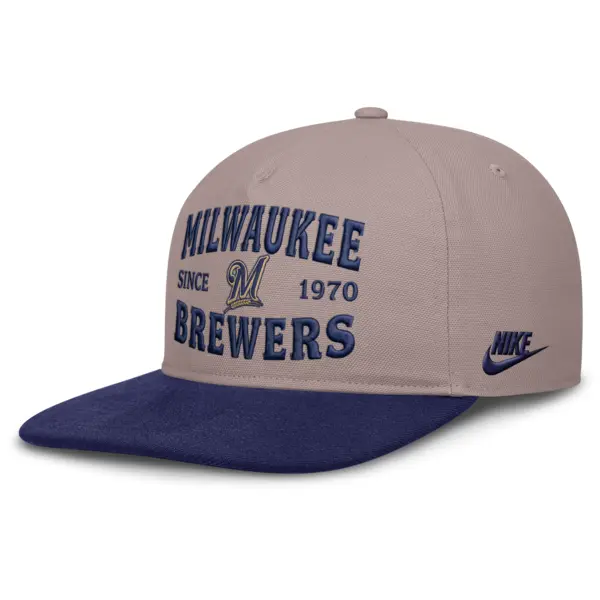 Nike Milwaukee Brewers Cooperstown Pro Mlb A-frame Adjustable Hat