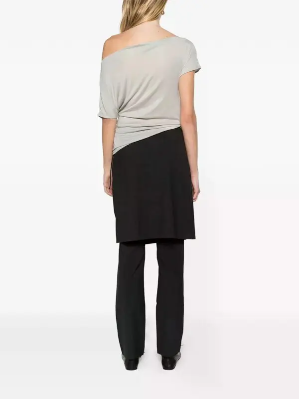 ST. AGNI Fine-jersey Off-shoulder Top Soft Ash