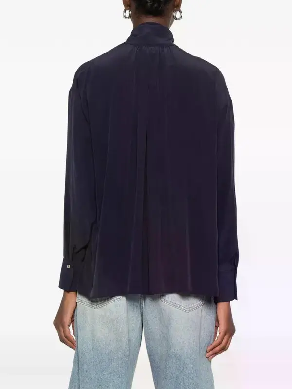 BARBA NAPOLI Bow-neck Long-sleeve Blouse