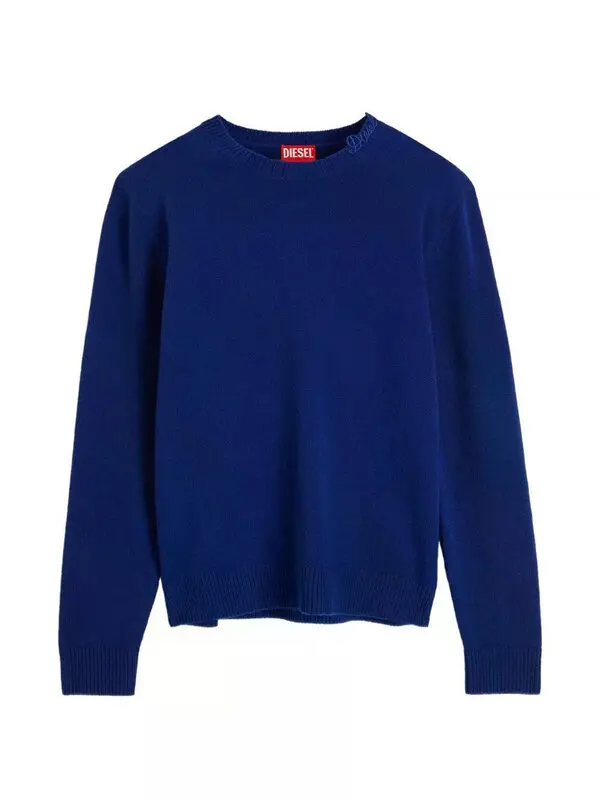 DIESEL® Wool Jumper With Neck Logo