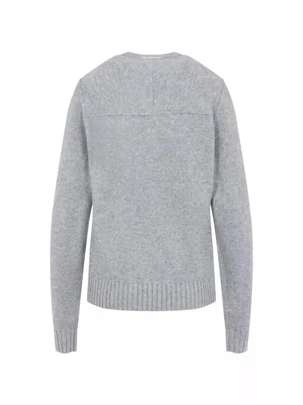 Carven Mélange-effect V-neck Sweater