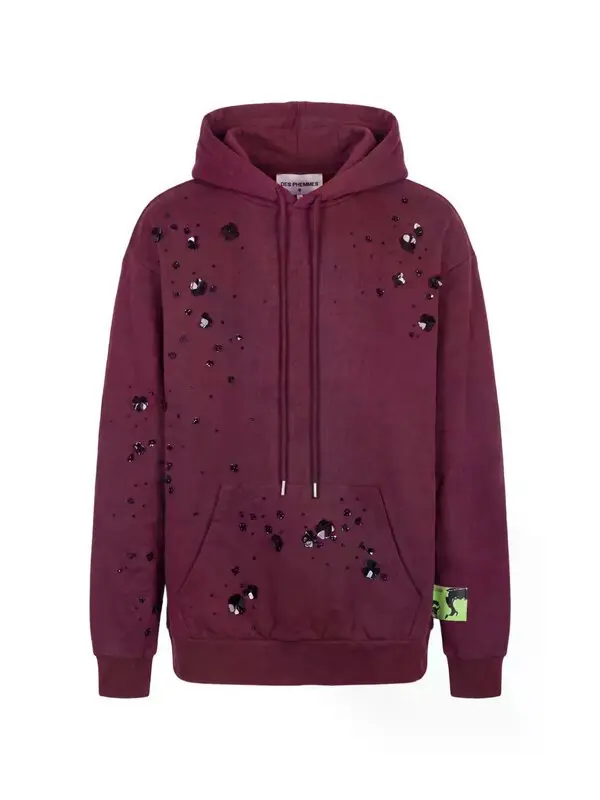 DES_PHEMMES Sequin-embellished Drawstring Hoodie