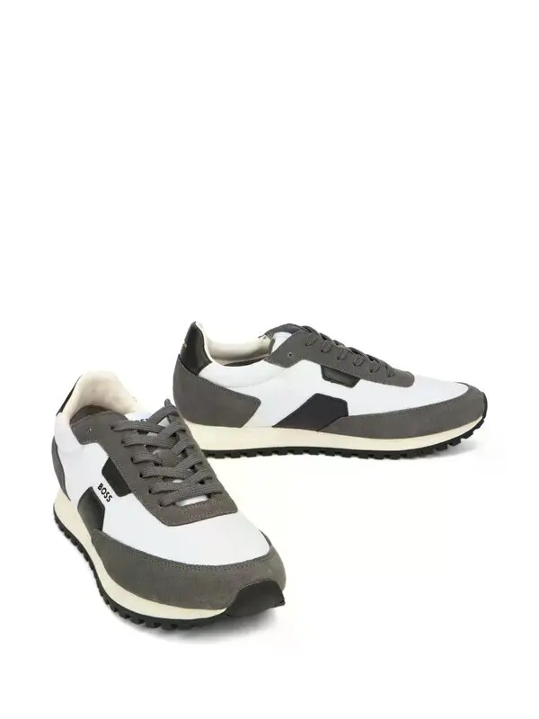 BOSS Suede-panelled Logo Sneakers