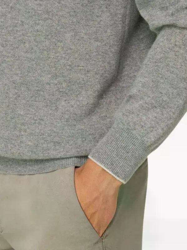 Boggi Milano Quarter-zip Jumper In Cashmere Blend